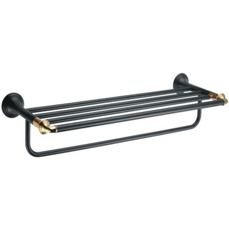 Полка для полотенец Fixsen Luksor FX-71615B Черный Золото