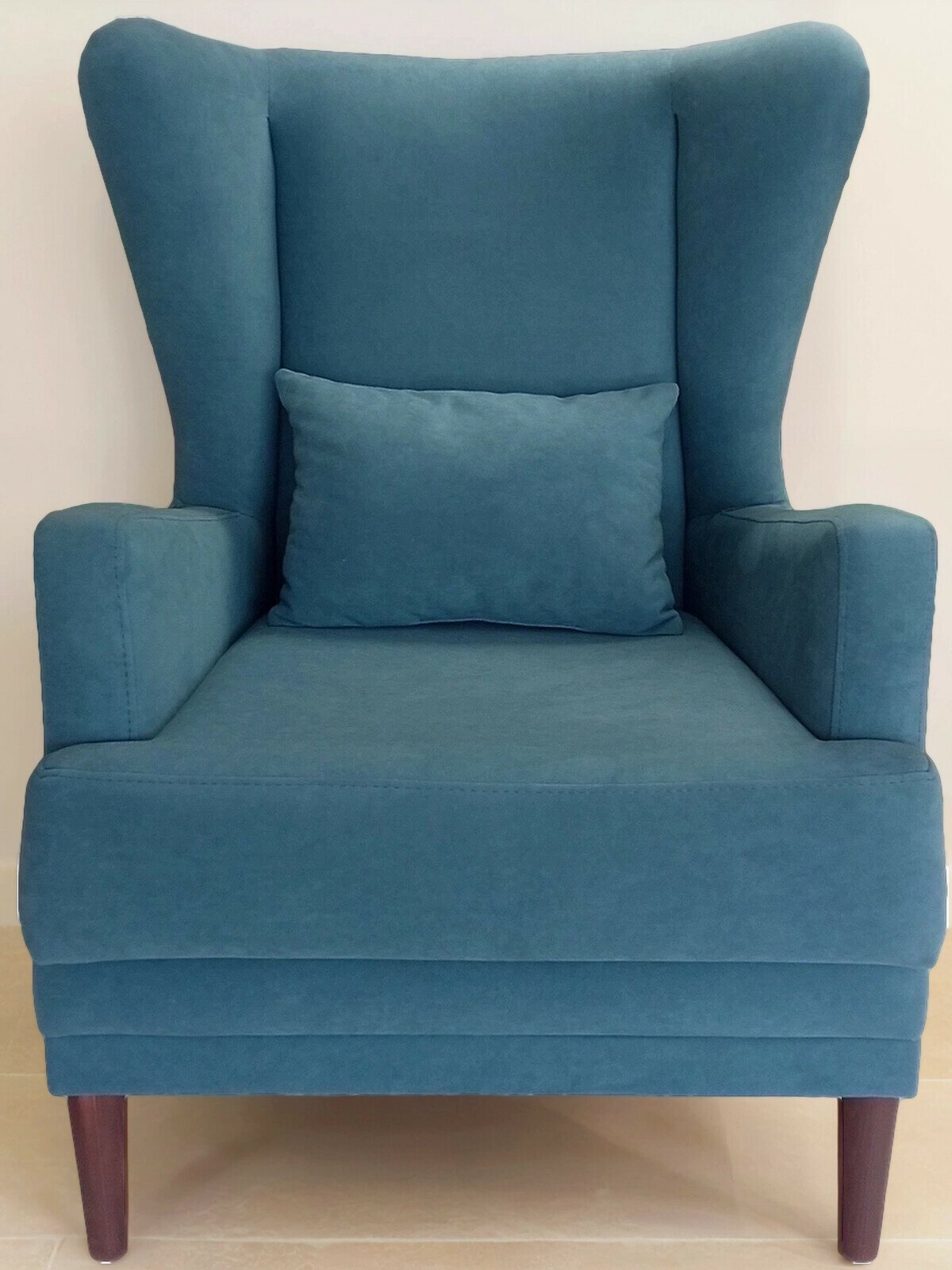 Кресло для дома StylChairs Кантри с подушкой, обивка велюр, цвет океан