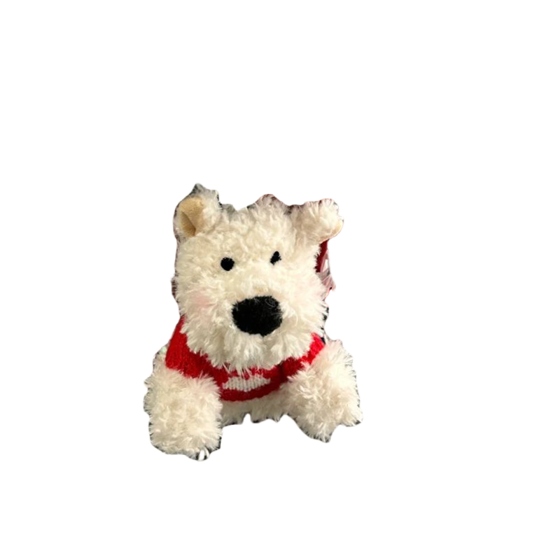 Плюшевая игрушка унисекс YANGWAWAHEXIAOXIONGTIAOWU West Highland Puppy-Red Sweater Heart, 15CM EU