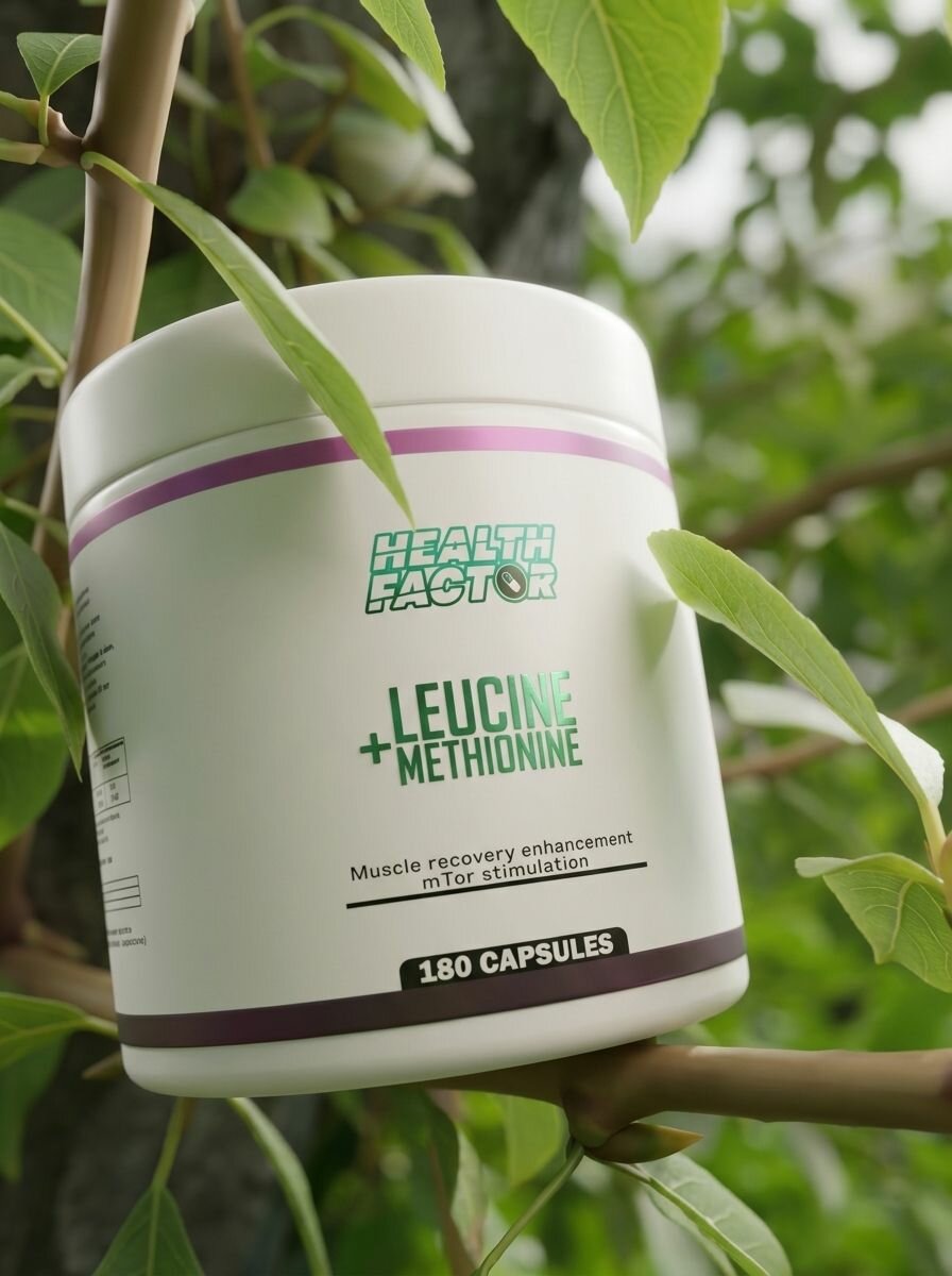 Лейцин+Метионин, L-Leucine + L-Methionine,180к , стимуляция белка мТОР и полипептида ИФР1, для лучшего роста мыщц