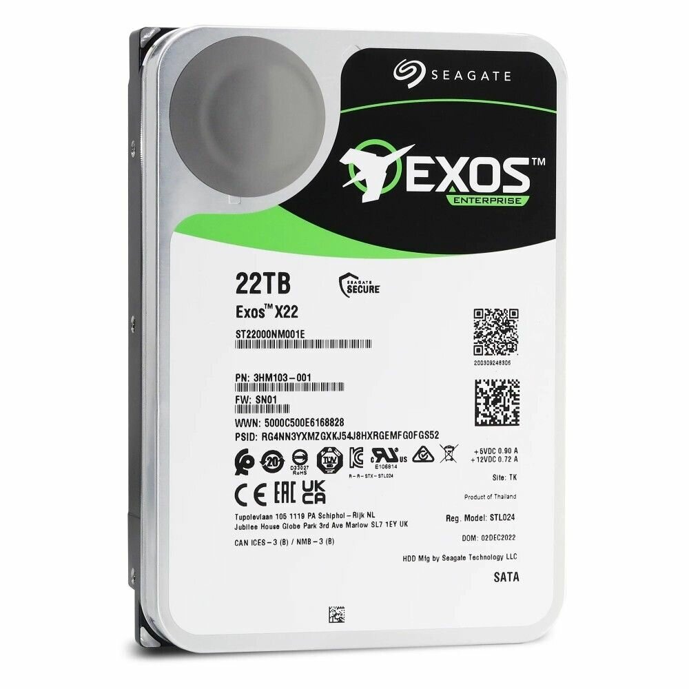 Жесткий диск Seagate ST22000NM001E 22 ТБ 3.5" SATA III