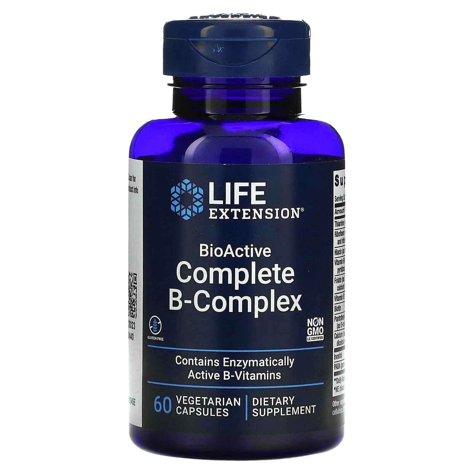 Life Extension Комплекс витаминов группы B, Б комплекс, BioActive Complete B-Complex 60 капсул