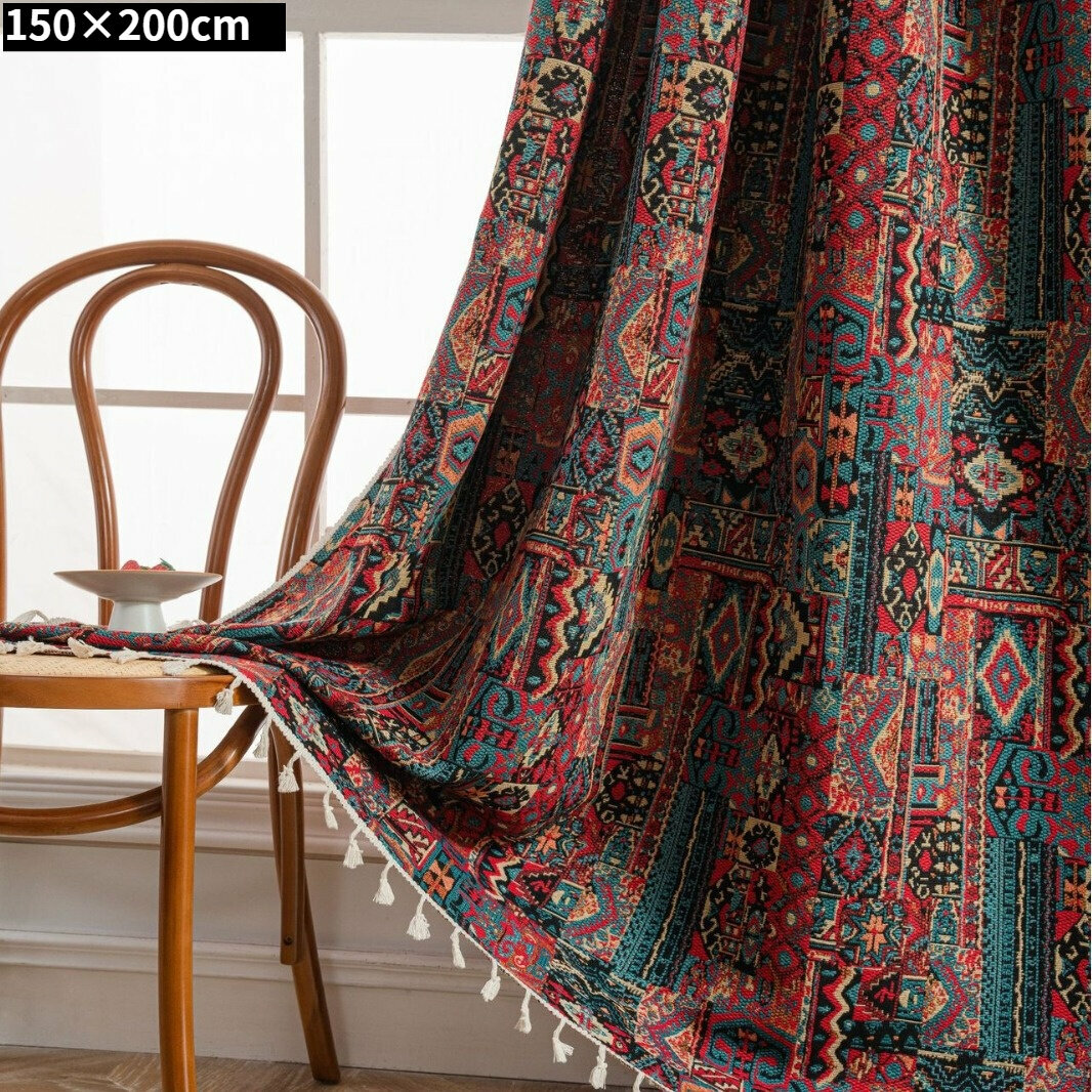 Шторы YMQY 150 см × 200 см, полиэстер-хлопок, жаккард, геометрический узор, на карнизе