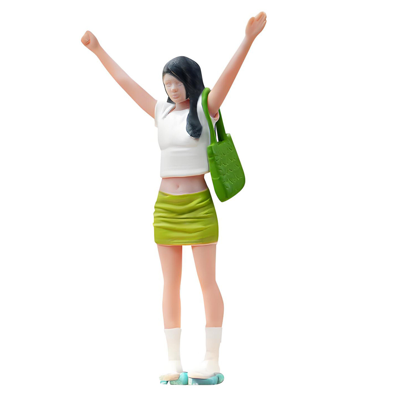 Фигурка девушки в юбке 1:64 Ручная роспись Для