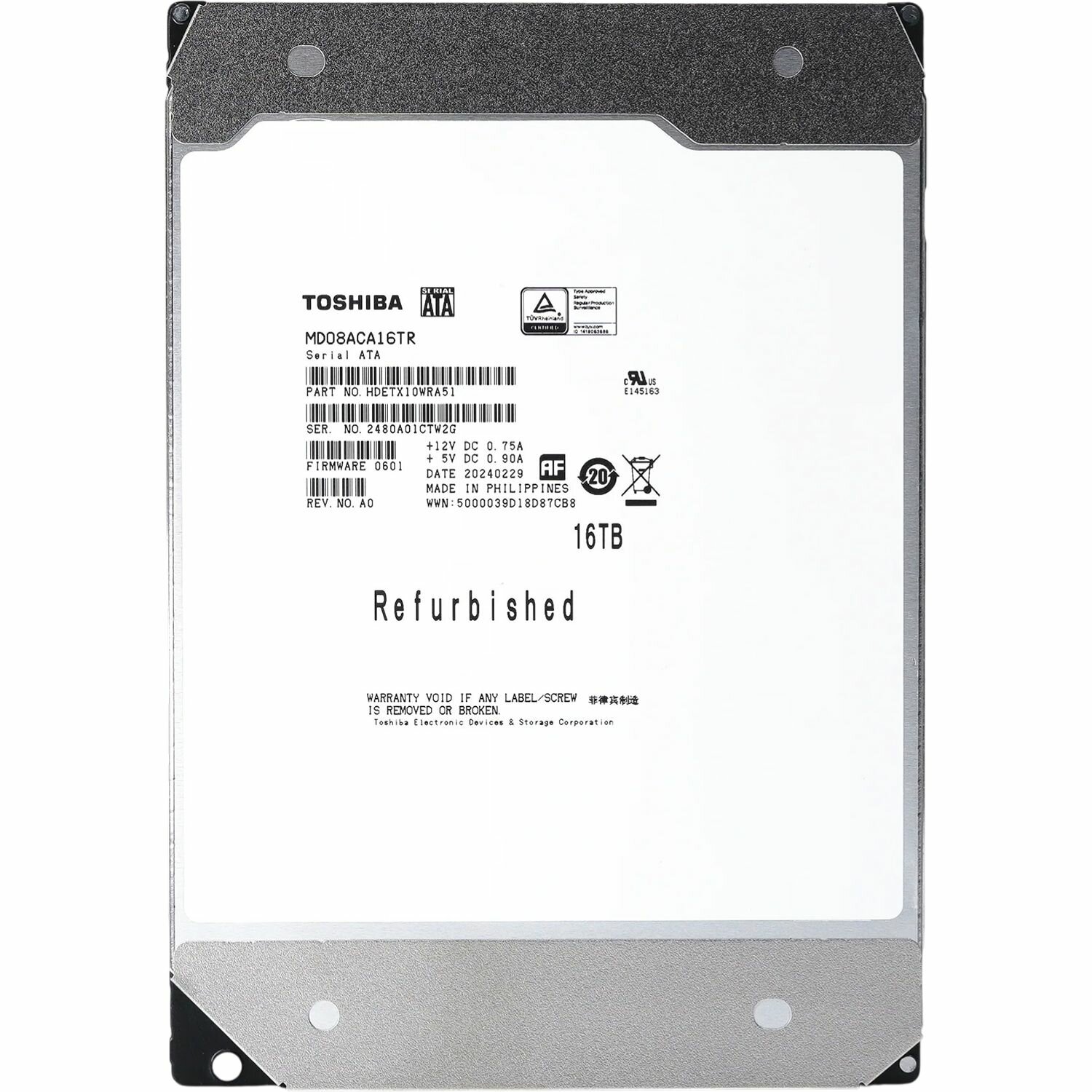 Жесткий диск Toshiba MD08ACA16TR 16 ТБ 3.5" SATA-III