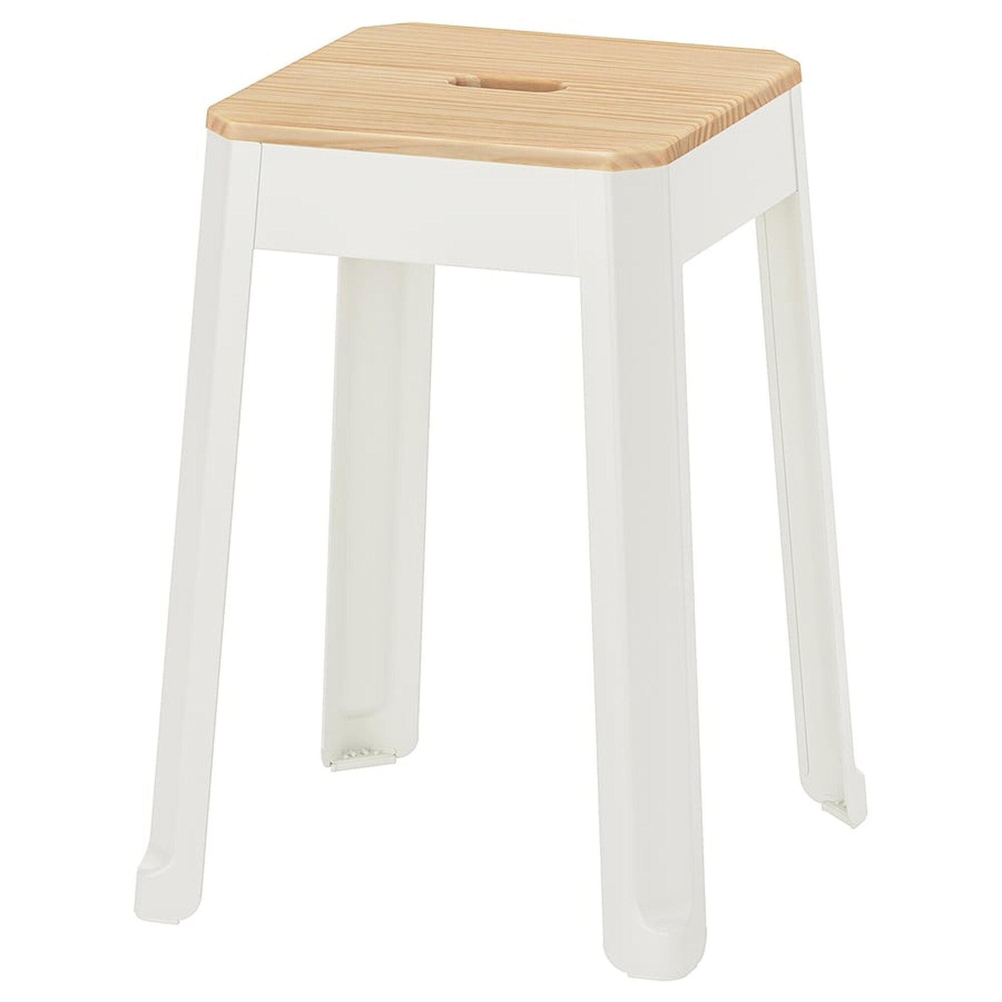 Табурет IKEA TRANNO 505.463.81, белый, для гостиной, прочный, штабелируемый, 45х33х33 см