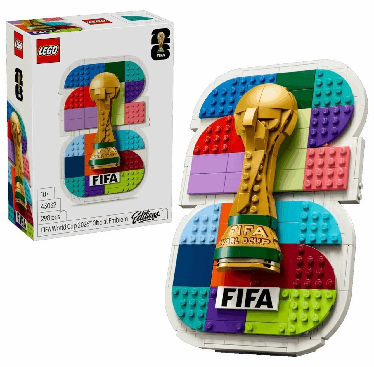 Конструктор LEGO Editions Эмблема чемпионата мира по футболу 2026 43032, 298 деталей, от 10 лет