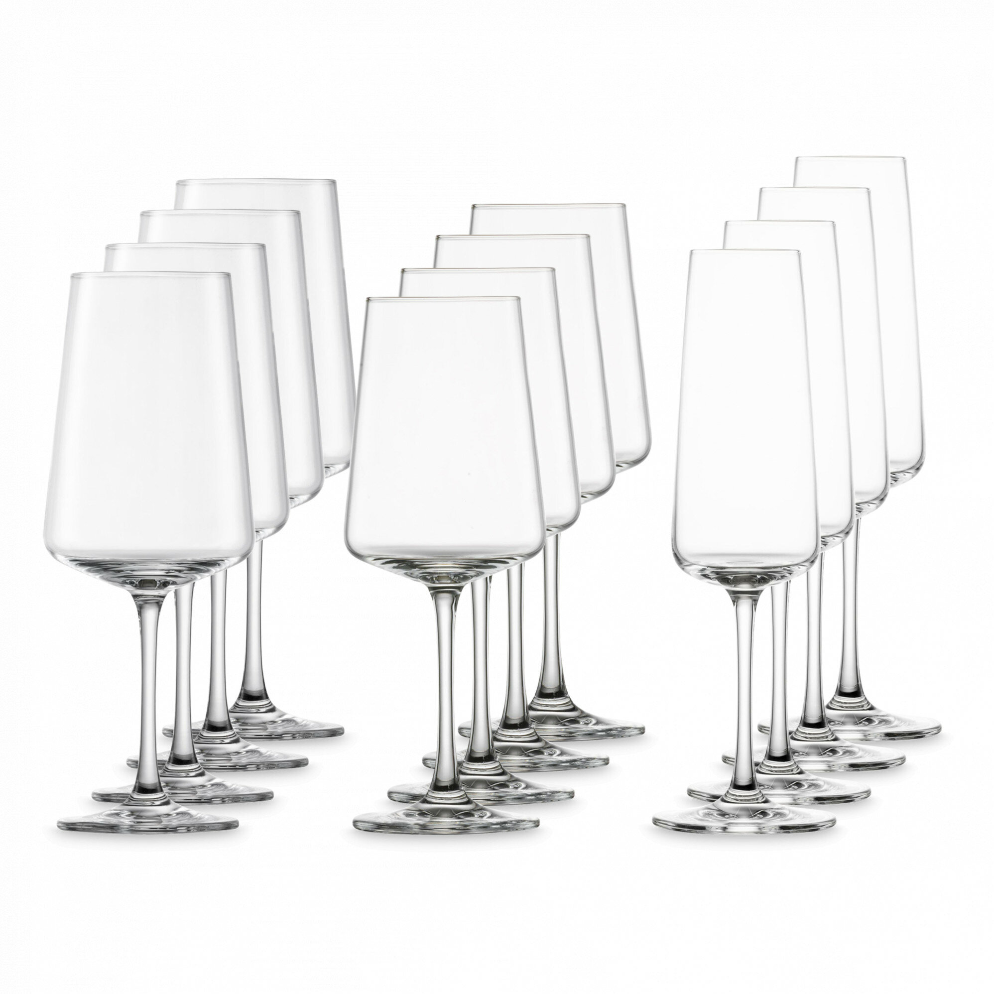 Набор бокалов SCHOTT ZWIESEL Miovino 124072, хрустальное стекло, для вина, 500/380/260 мл