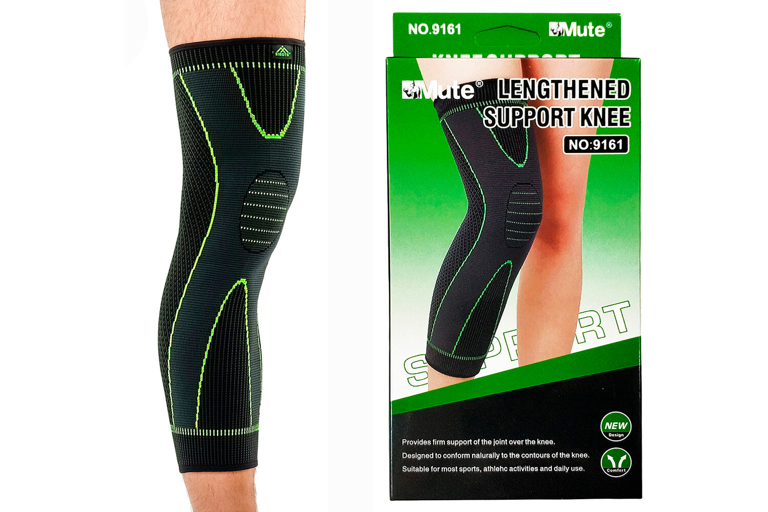Фиксатор защитный для ноги (чулок) бандаж Lengthened Support Knee Sports, 1 шт/уп