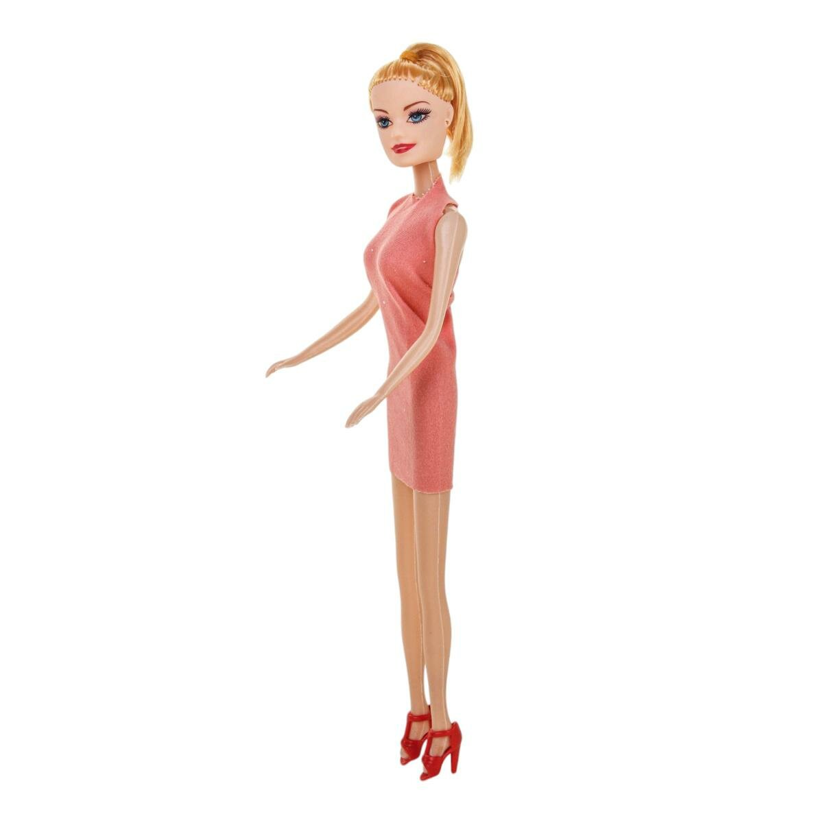 Кукла-модель "Wanda" 25 см, розовое платье, съёмная одежда, подвижные руки и ноги — фото 1