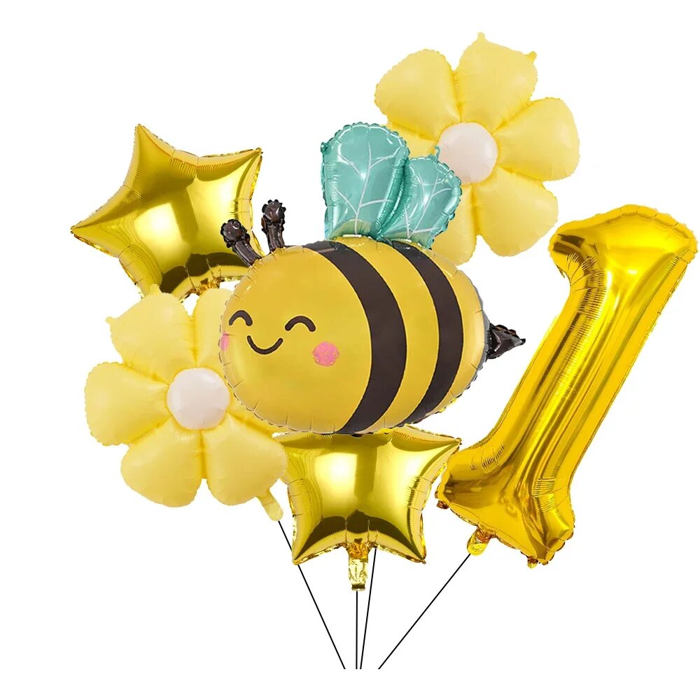 Набор шаров из фольги "Ромашки" 32 дюйма Bee set A 1