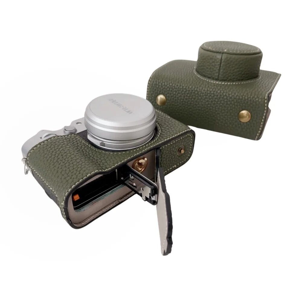 Чехол-сумка Ocotex для Fujifilm X100 VI из искусственной кожи Зеленый, Green