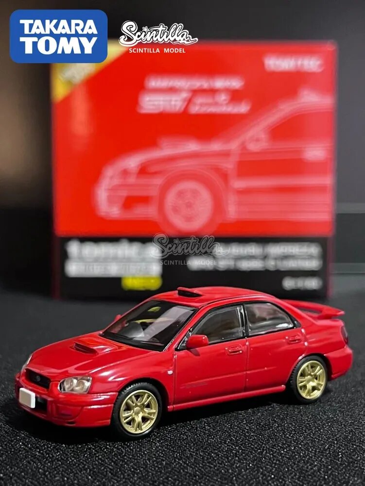 Масштабная модель автомобиля Tomytec 1/64 Tomica Limited Vintage(TLV)SUBARU IMPREZAWRX STi spec c Limited литая модель Alloy Car Model Collection Gift