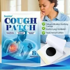 Пластырь-патч Cough Patch от кашля и дискомфорта в горле, согревающий пластырь для груди и шеи, 3/ 8 шт. (24 шт)