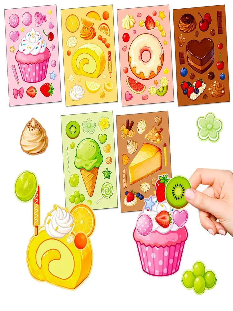 DIY Медленная смена наклеек головоломки 6шт