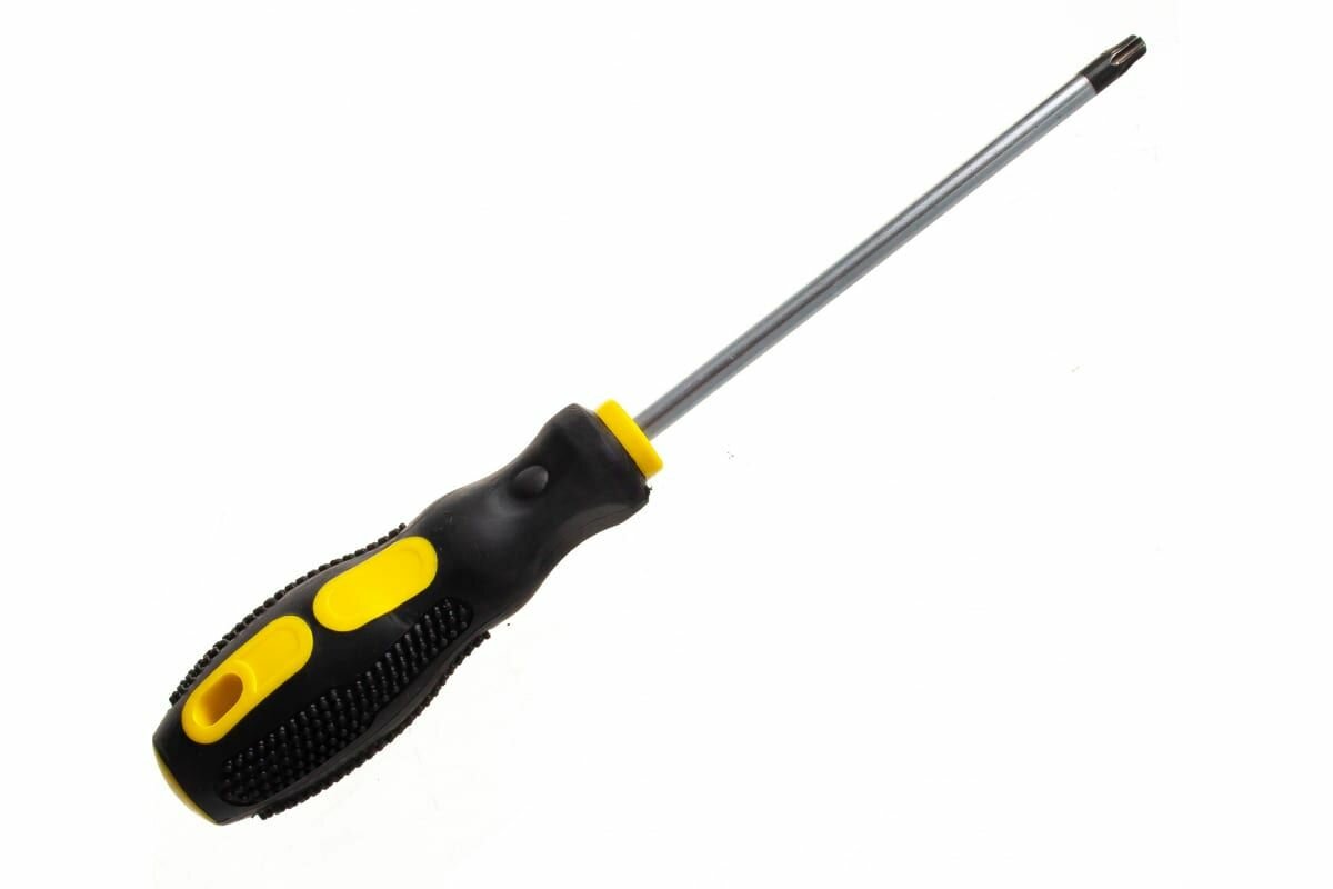 Отвертка TORX T27х125мм 6мм магнитная с противоскользящей ручкой (с держателем ) ER-7DT-05H эврика