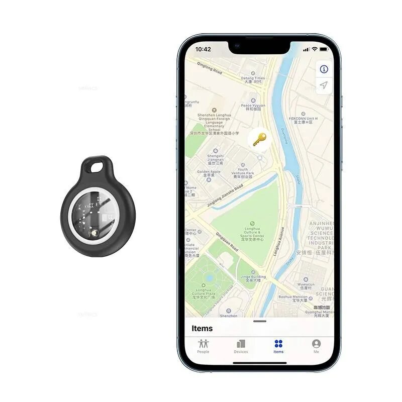 Smart GPS Трекер HOCO E91 для iPhone, Маячок для отслеживания детей, личных вещей, кошек / Брелок для поиска ключей на батарейках