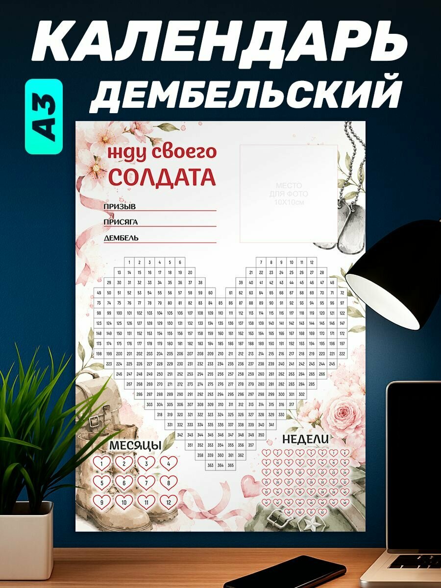 Постер на стену Дембельский календарь