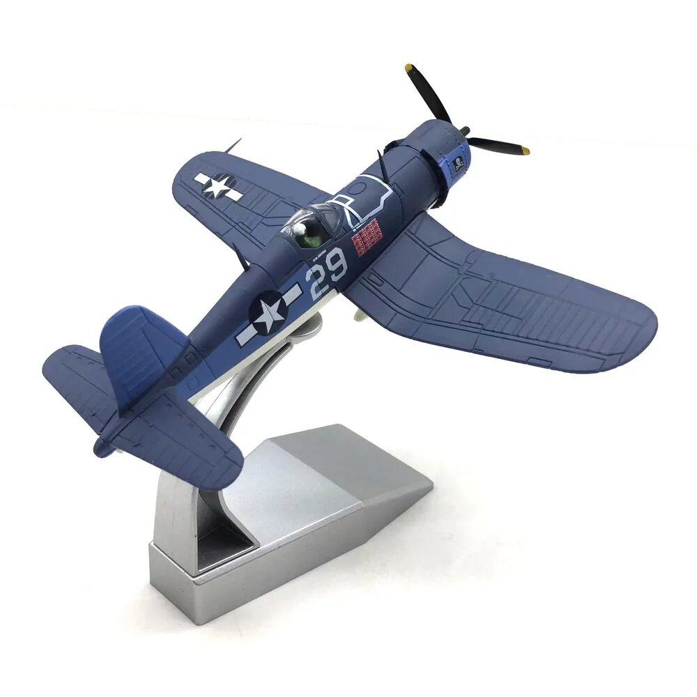 Модель истребителя-бомбардировщика F4U Corsair 1/72, ВМС США, эскадрилья Jolly Rogers №29, дие-каст с подставкой, для взрослых коллекций и подарков