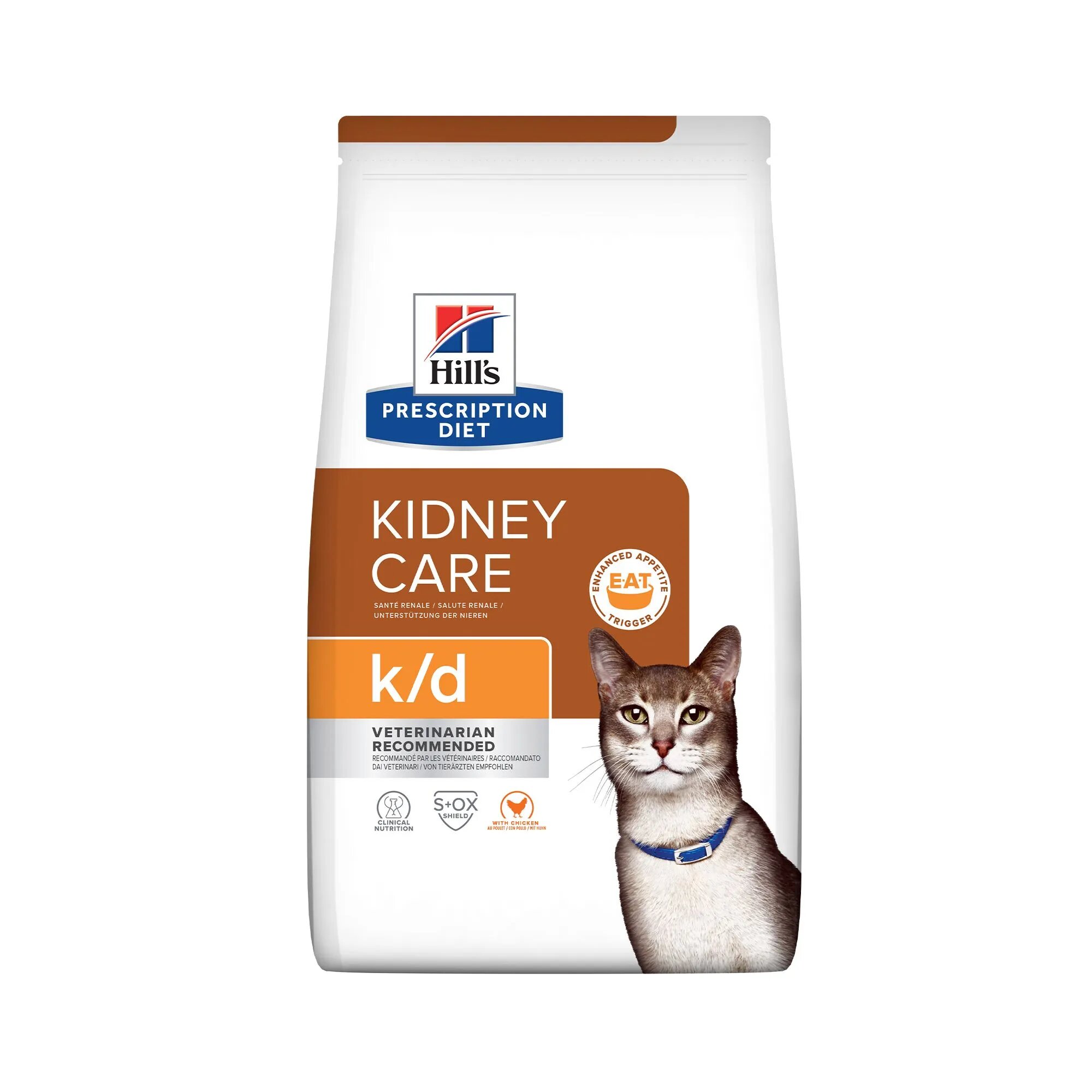Hills k/d Kidney Care сухой диетический корм для кошек, для поддержания здоровья почек, с курицей, 3 кг