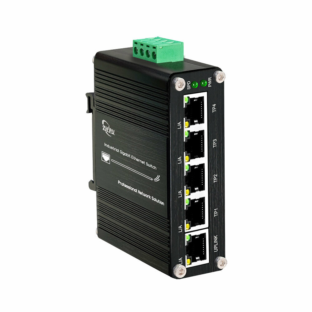 Коммутатор Мини E-Link 5 Port RJ45 10/100/1000Mbps Ethernet Switch (-40 до 167 ºF) 10Gbps