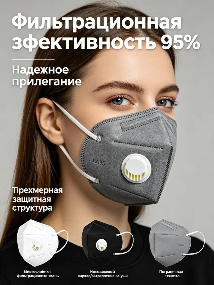 Респиратор профессиональный, FFP2, 10 шт.