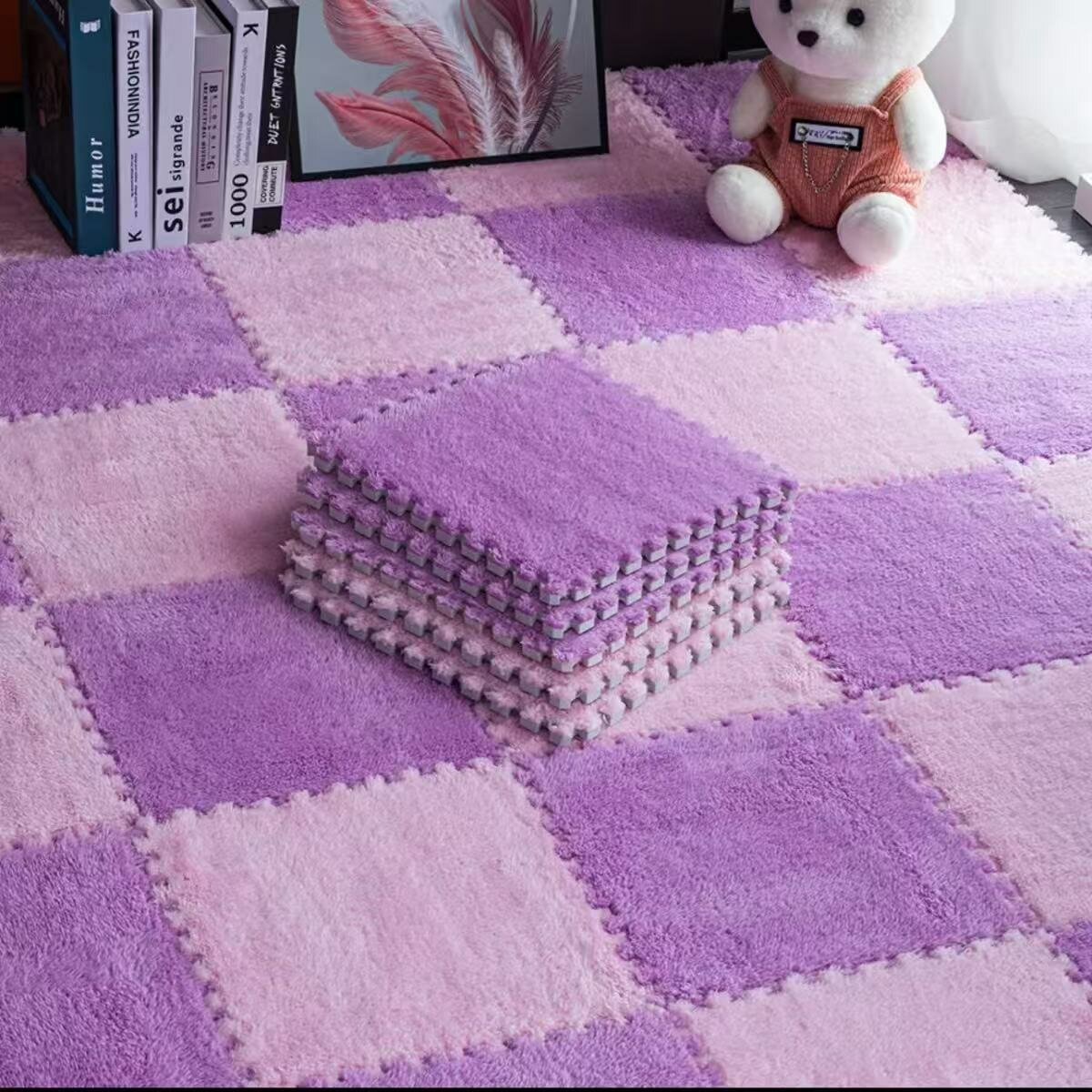 Коврик-пазл Плюшевая, зимний, текстиль, 10 элементов, 30x30 см