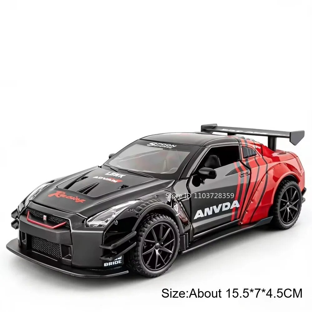 Модель автомобиля GTR Black Red 1:32