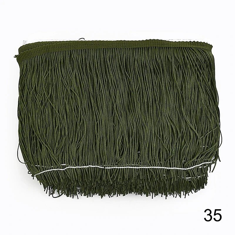 Бахрома-кисточки Meetee 15 см для сценических костюмов Зеленый, 15cm-10Yards, No.35