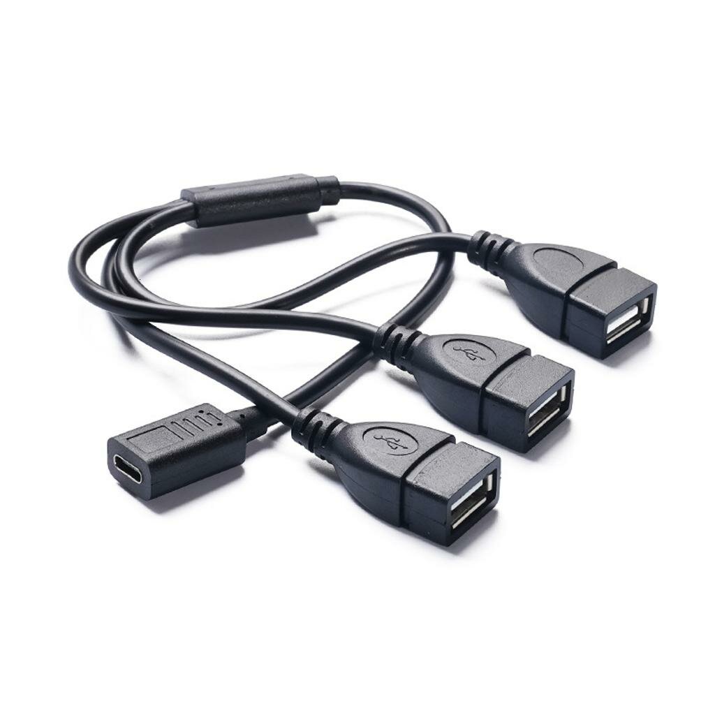 USB-хаб USB 2.0, разъем USB-C на USB-A, Штепсельная вилка
