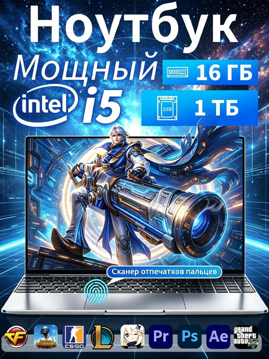 KHXZ Ноутбук для работы и учёбы Ноутбук 15.6", Intel Core i5-6400, RAM 16 ГБ, SSD 1024 ГБ, Intel HD Graphics 530, Windows Pro, (i5-6400HQ), хаки, Русская раскладка
