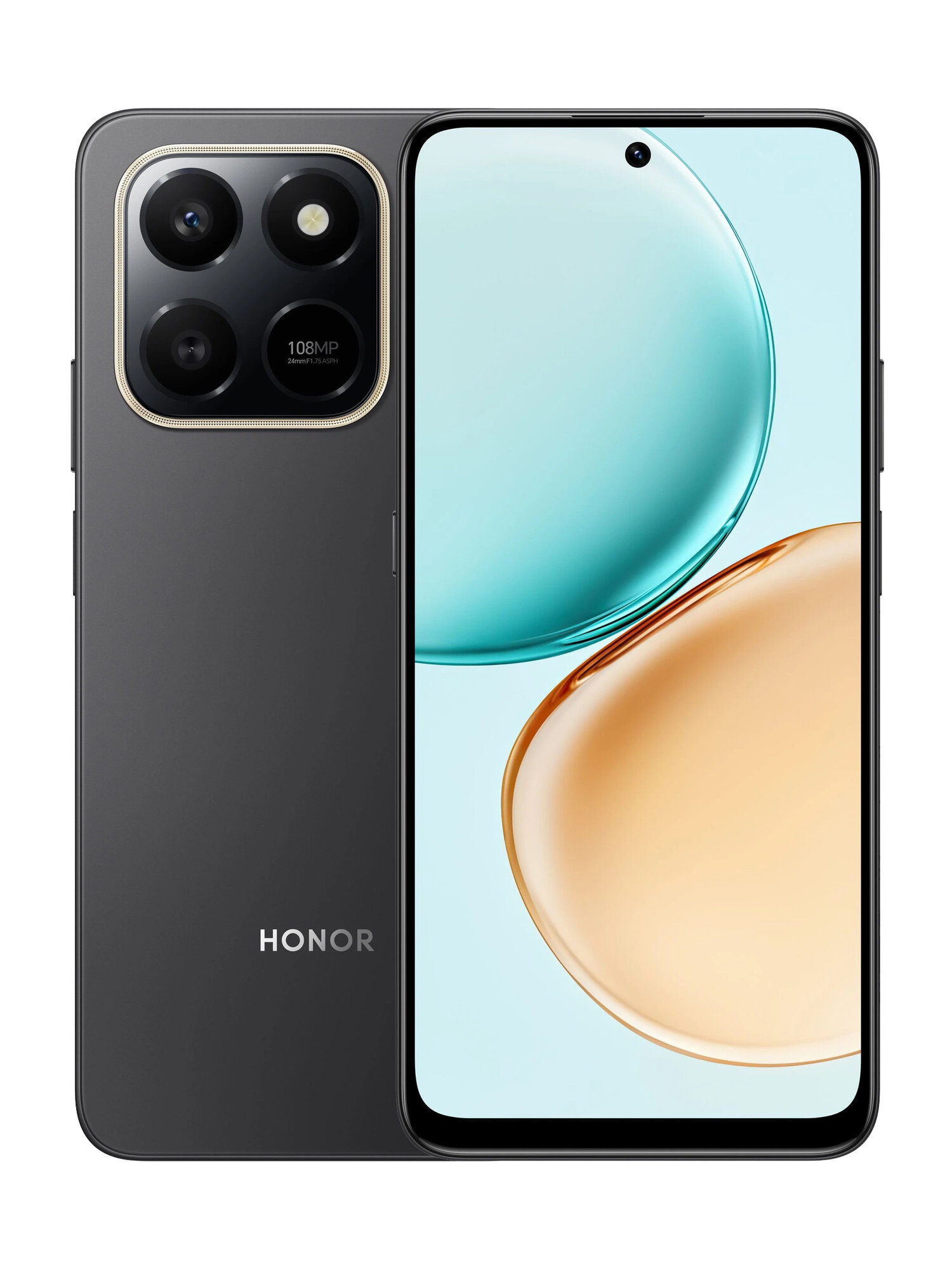Мобильный телефон HONOR X7d, 6,77", 6/128 ГБ, 108MP, 5109BXJT, черный