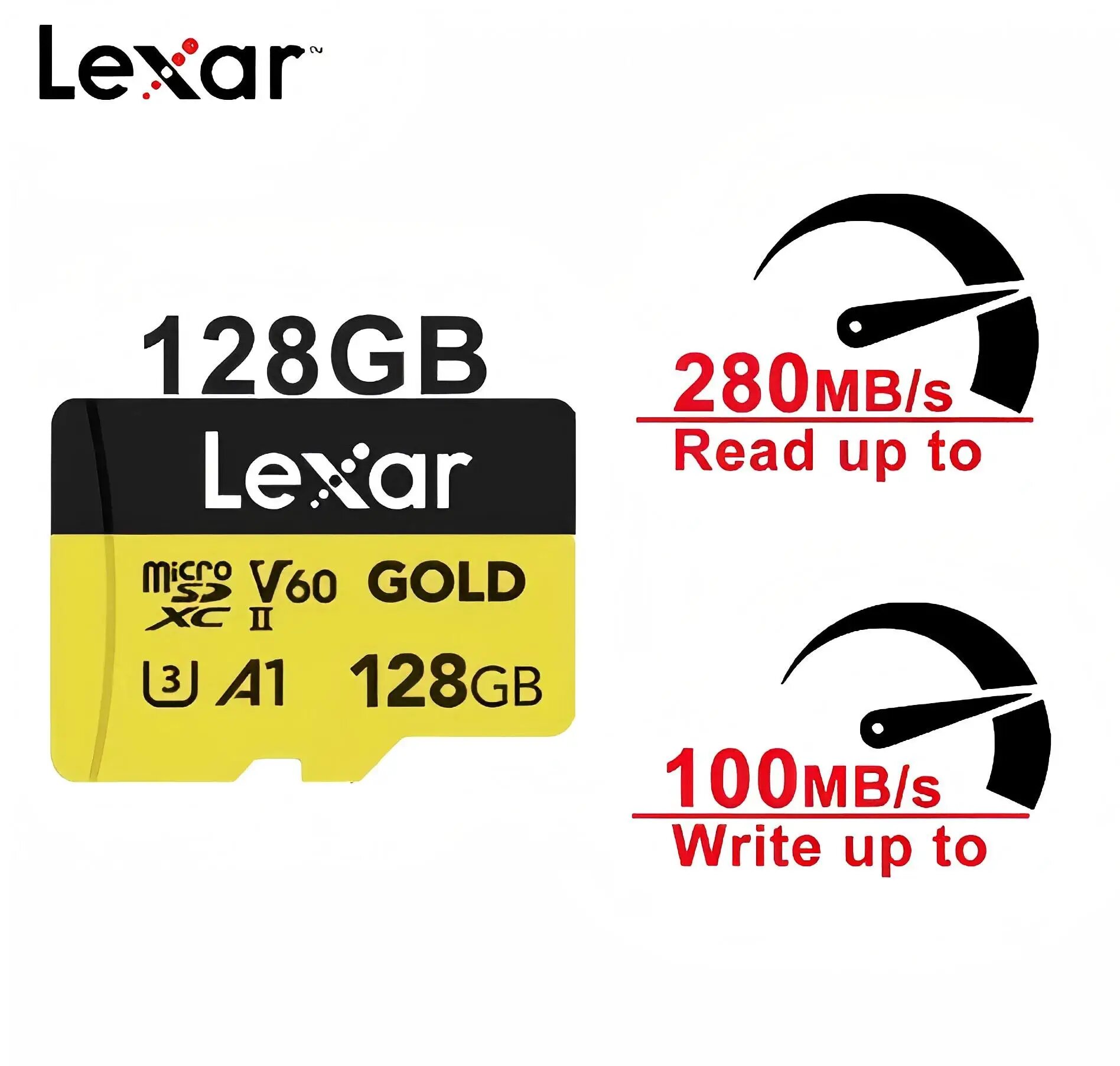 Lexar V60 Gold 128GB microSDXC A1