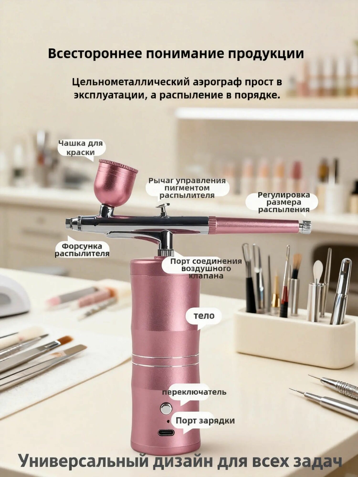 Компактный универсальный краскопульт.