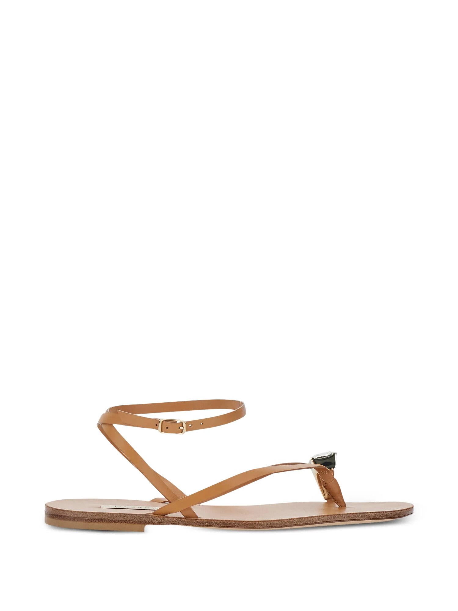 Босоножки Crystal-embellished leather sandals