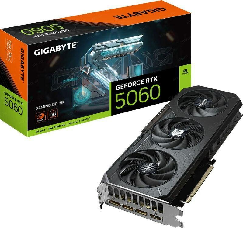 GV-N5060GAMING OCV2-8GD Видеокарта Gigabyte RTX5060 GAMING OC 8GB GDDR7 128bit 3xDP HDMI 3FAN RTL