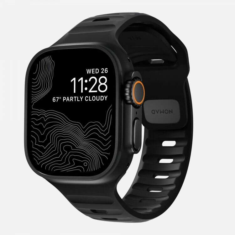 Ремешок для часов Nomad "Sport", для Apple Watch, фторэластомерный, чёрный, 50 г