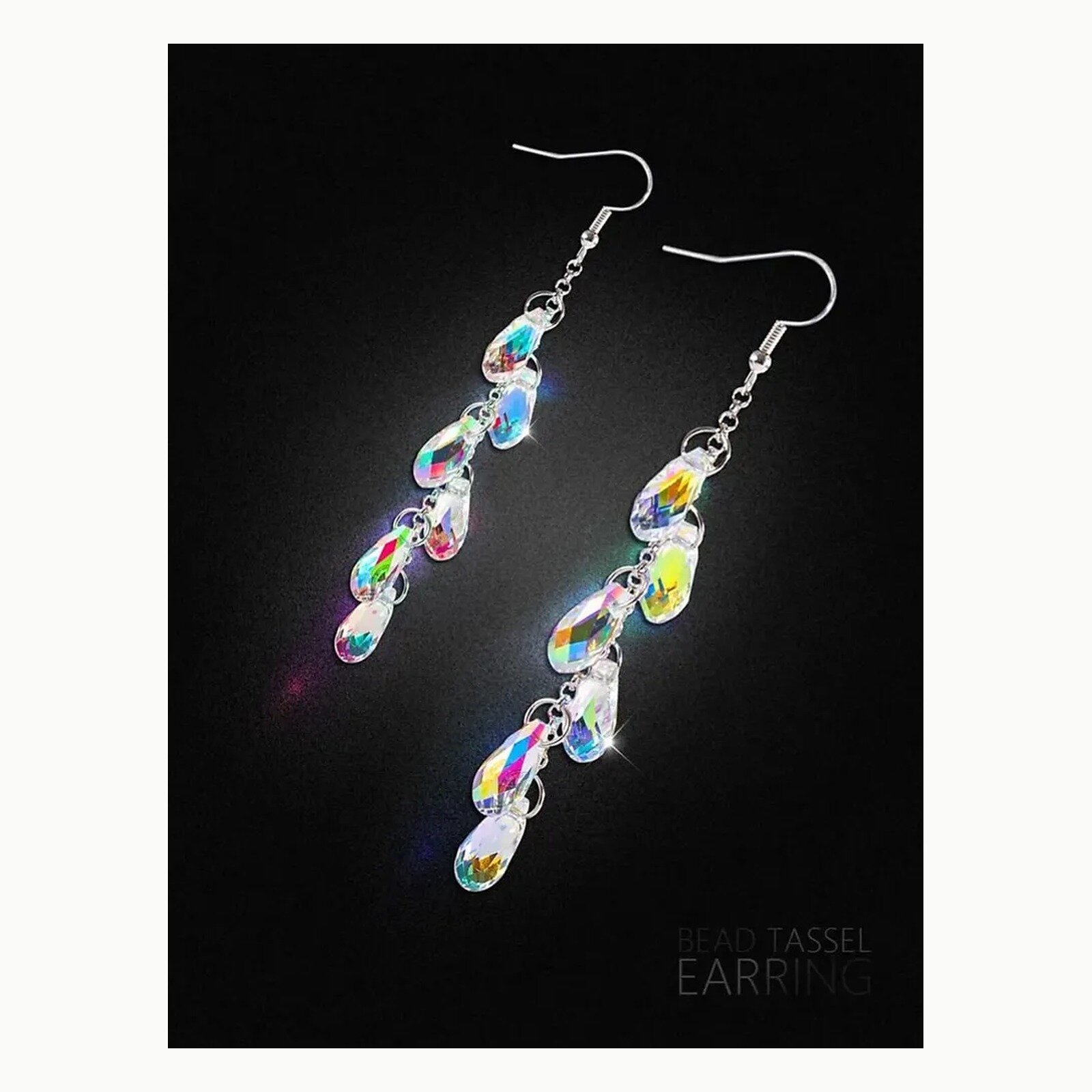 Серьги, аметист, агат, Swarovski Zirconia, акрил, авантюрин, размер 4 мм, black — фото 1