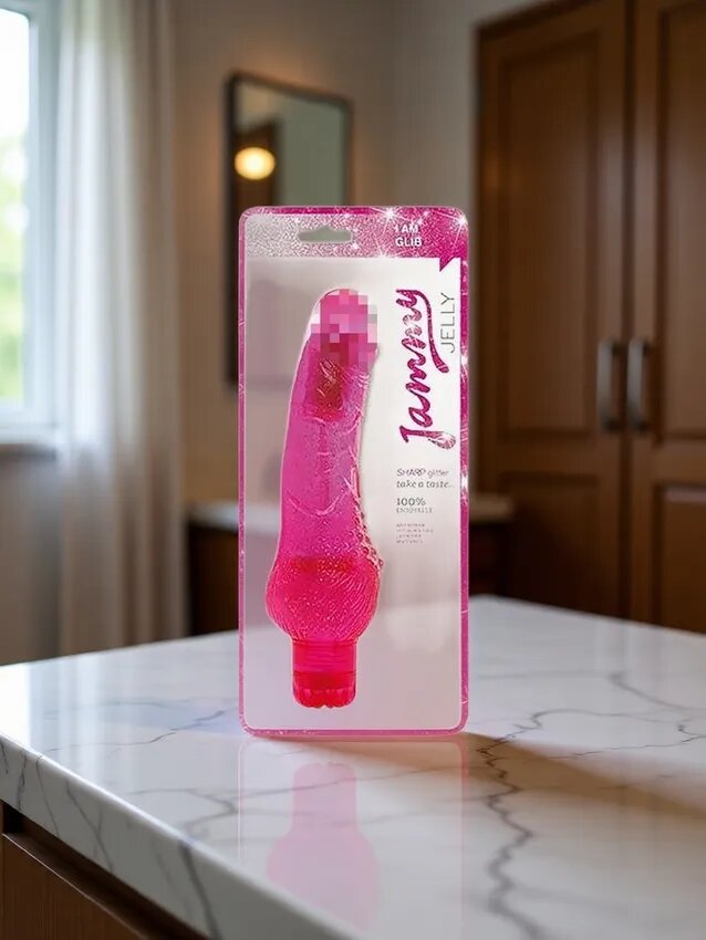 Вибратор Toyz4lovers JAMMY JELLY, с рельефом, розовый, 23 см