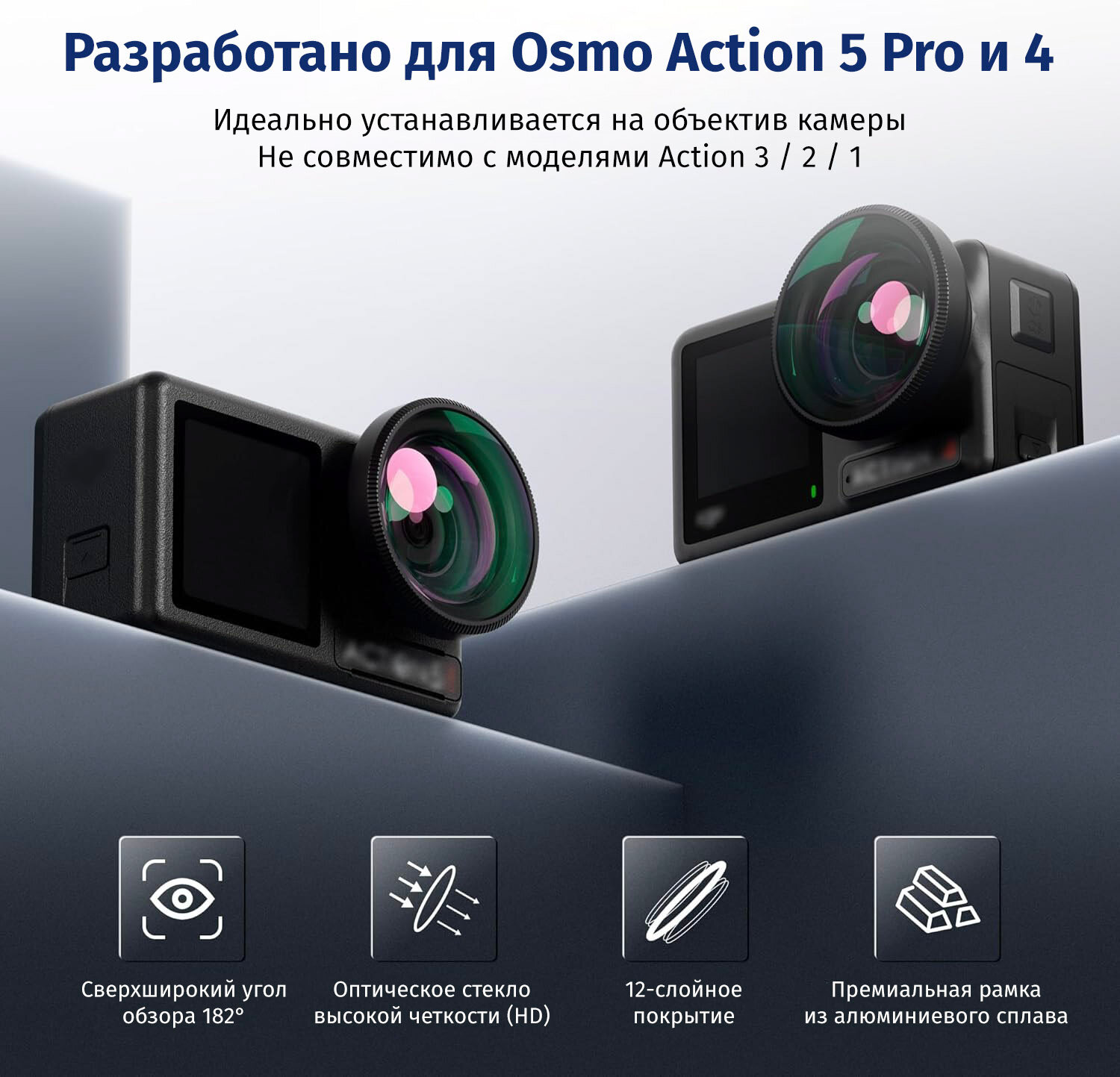 Линза для экшн-камер JJC F-DWA FOV Boost Lens