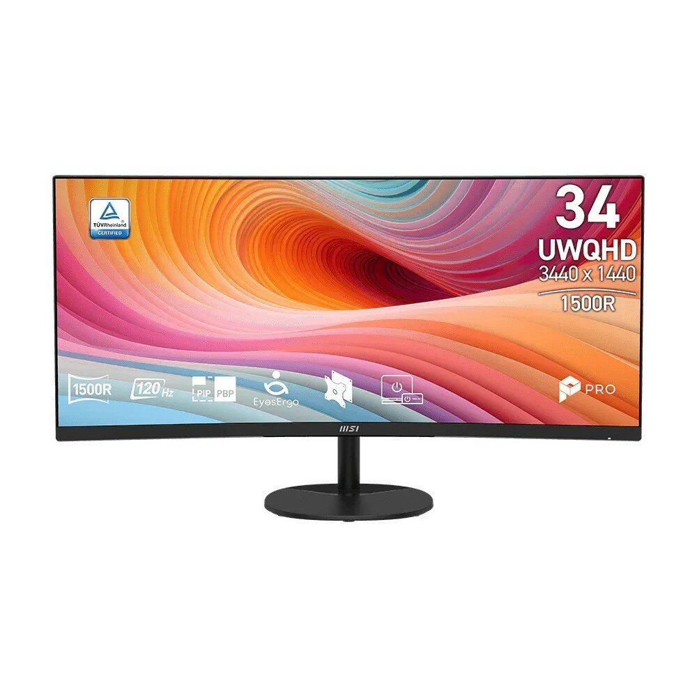 34" Монитор MSI PRO MP341CQ E12, VA, 3440x1440, 120 Гц (9S6-3PB2CT-212)