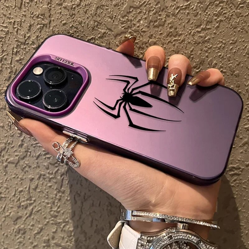 Роскошный жесткий чехол с покрытием Marvel Batman Spider-Man для iPhone 16, 15, 7, For iPhone 13 Pro