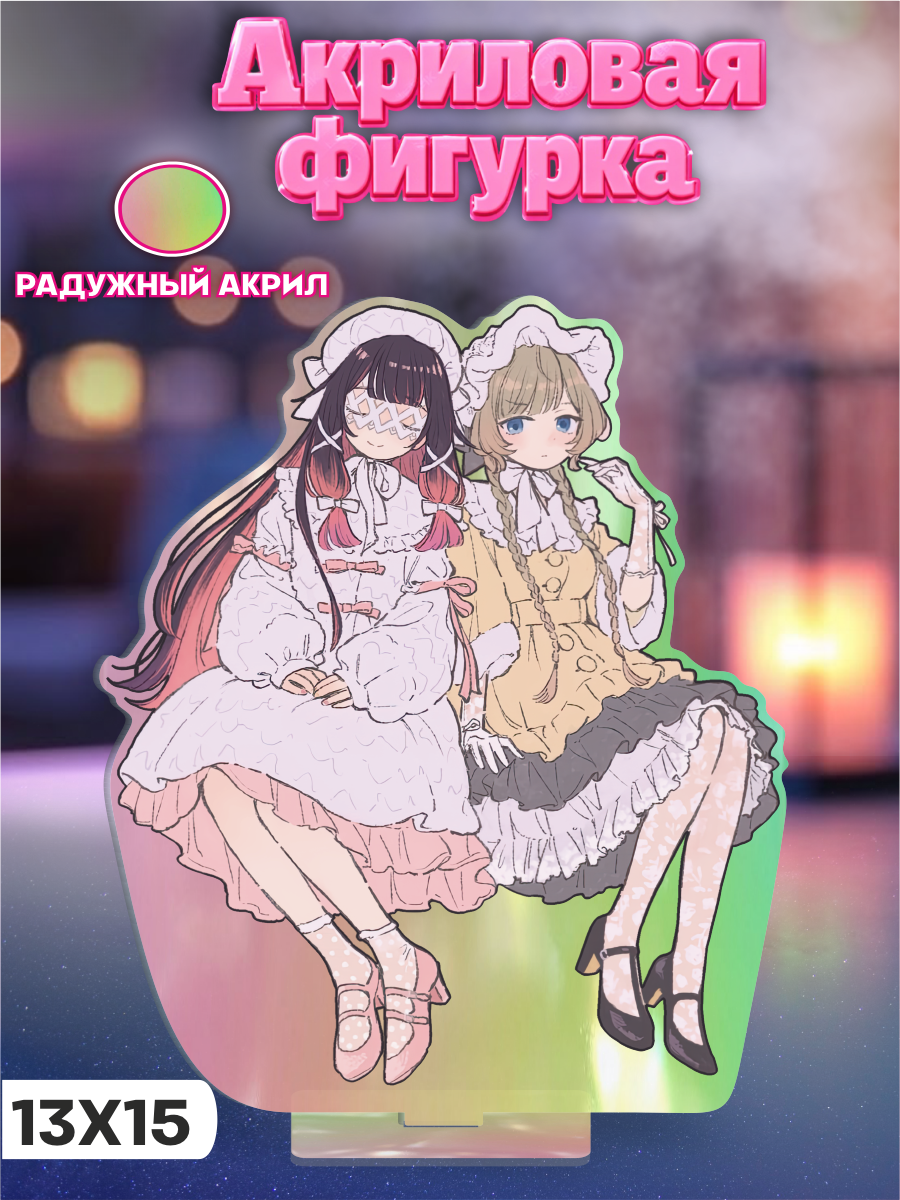 Акриловая фигурка коломбина сандроне genshin