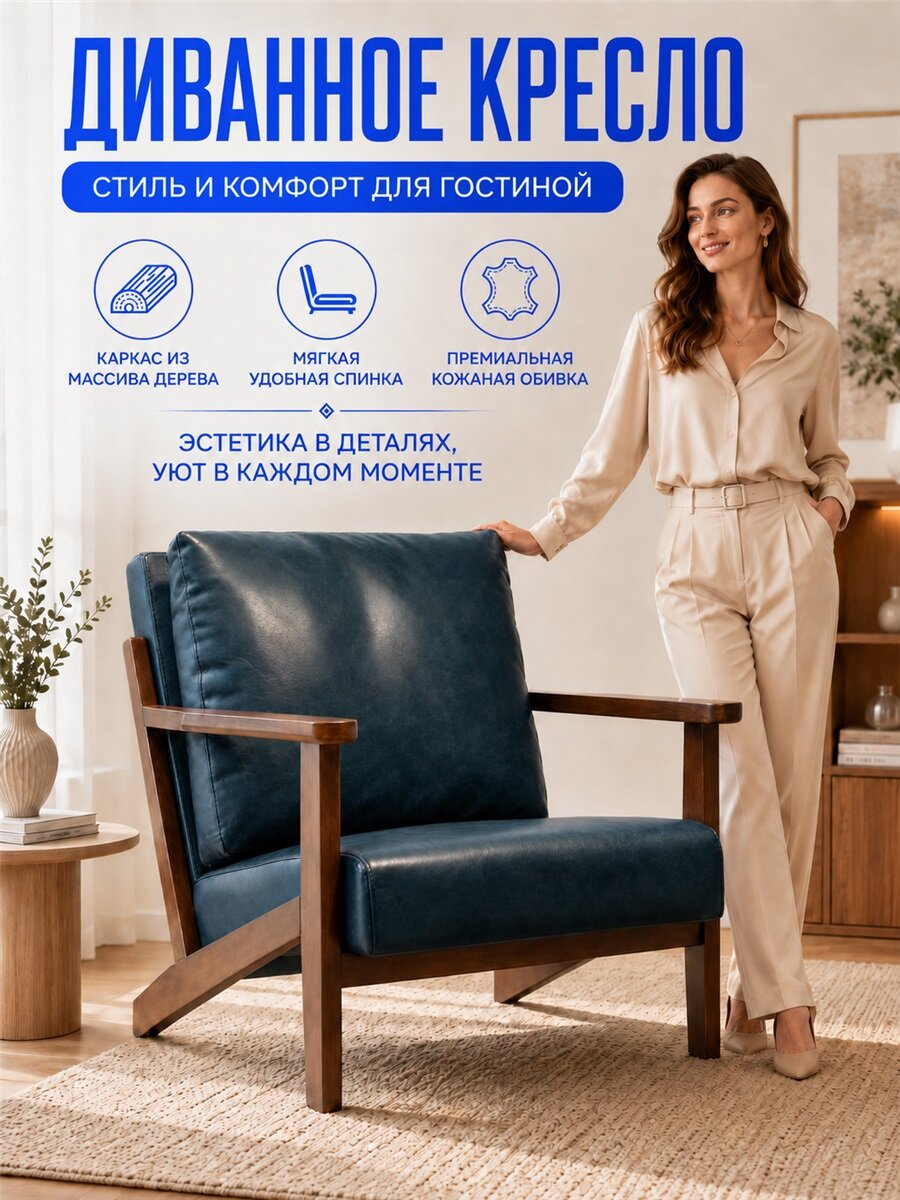 Диван и кресло, эргономичная эластичная спинка, стильная мебель из натуральных материалов