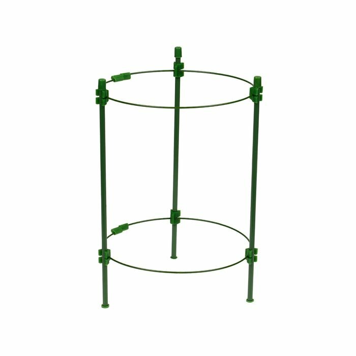 Кустодержатель, d 18 см, h 30 см, 2 кольца, металл, зелёный, Greengo