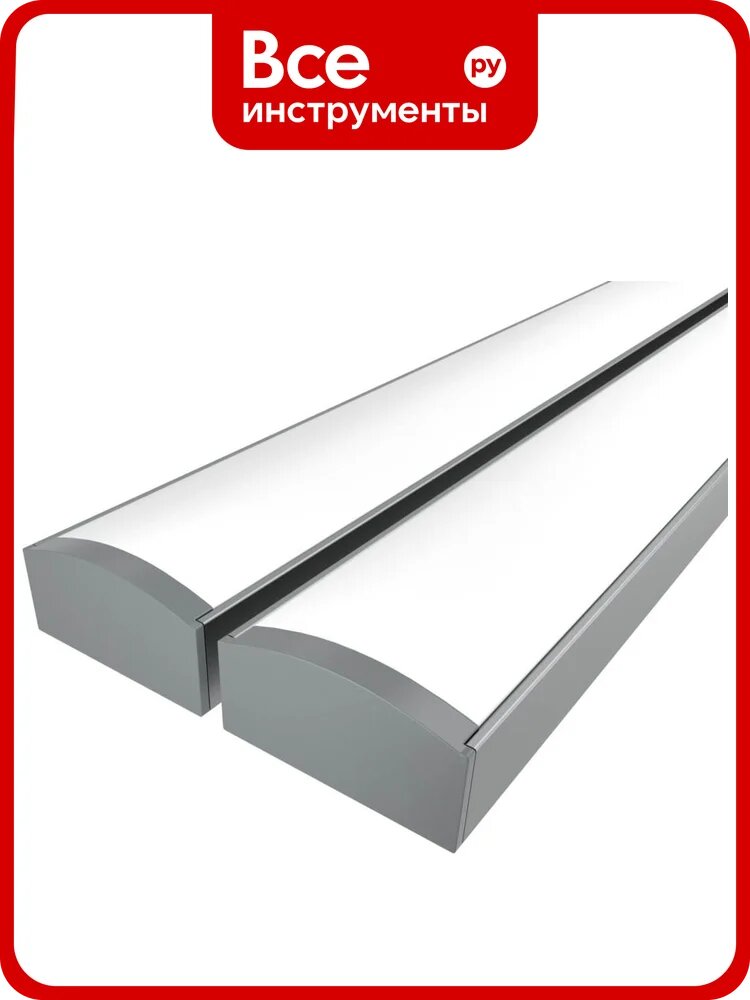 Комплект Ledcraft LC-LP0716M16-2x2Silver из 2 шт серебро (2м профиль+2м рассеиватель+2 заглушки)
