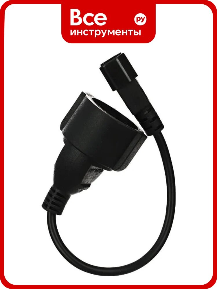 Кабель‑переходник VCOM UPS – розетка IE‑320 C14 to Socket Type‑F, черный, VDE, ток 7 А, длина