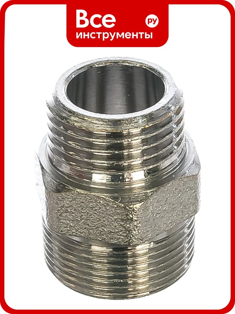Хромированный переходник FAR НР НР - М24x19 FC 5010 C12 24x19, для металлопластиковых и пластиковых труб рех