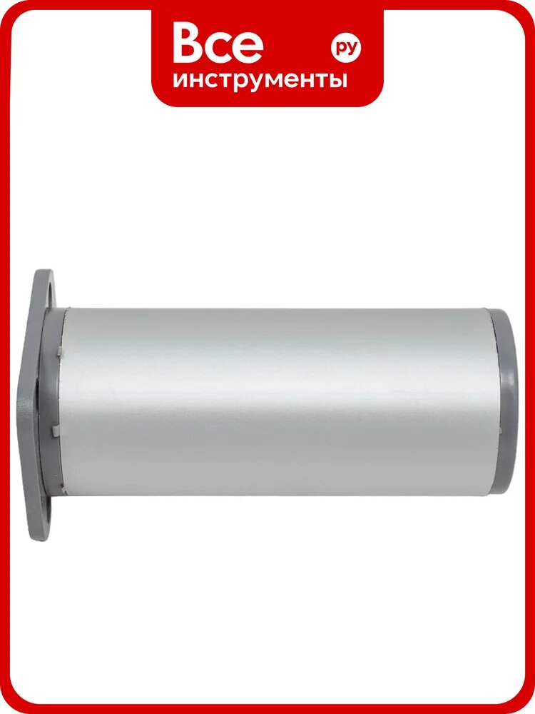Ножка Tech-Krep алюминий, круглая, регулируемая, сверху, D40x100 мм, матовый хром - накл. 127772, пластиковый