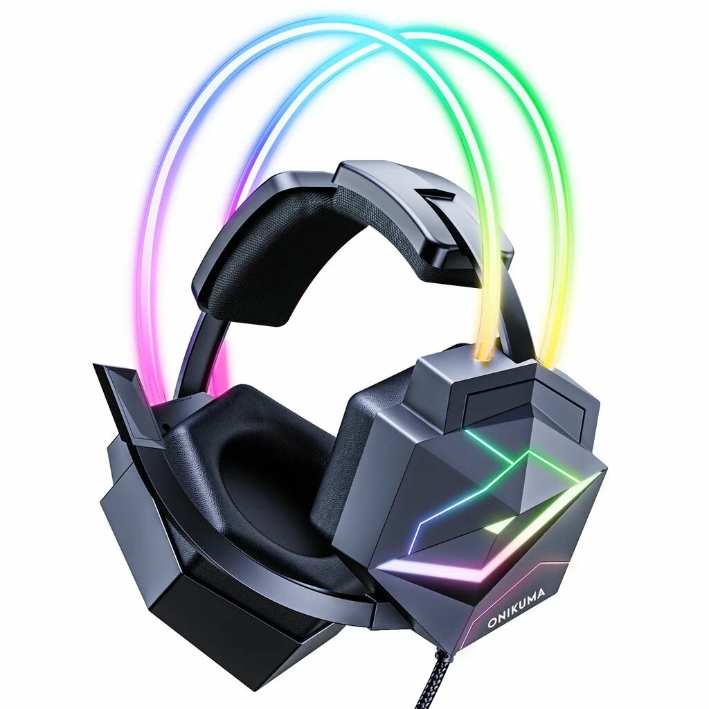 ONIKUMA Наушники проводные с микрофоном, USB Type-C, черный